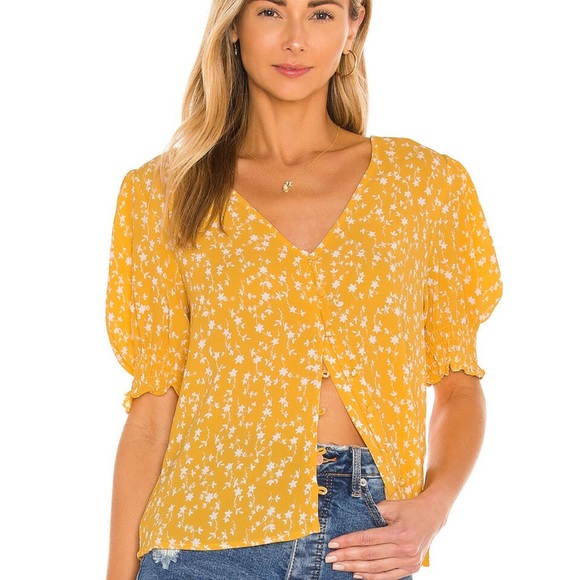 Steve Madden | Tops | Steve Madden Precious Petal Yellow Top Xs | Poshmark